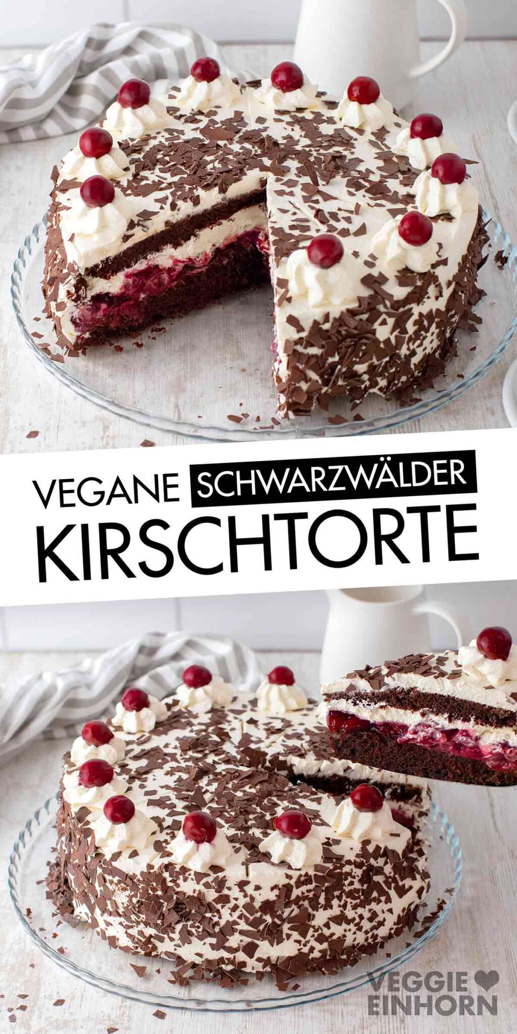 Vegane Schwarzwälder Kirschtorte - super beliebt und lecker