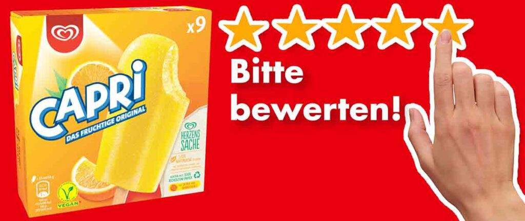 Langnese Capri Eis ist vegan