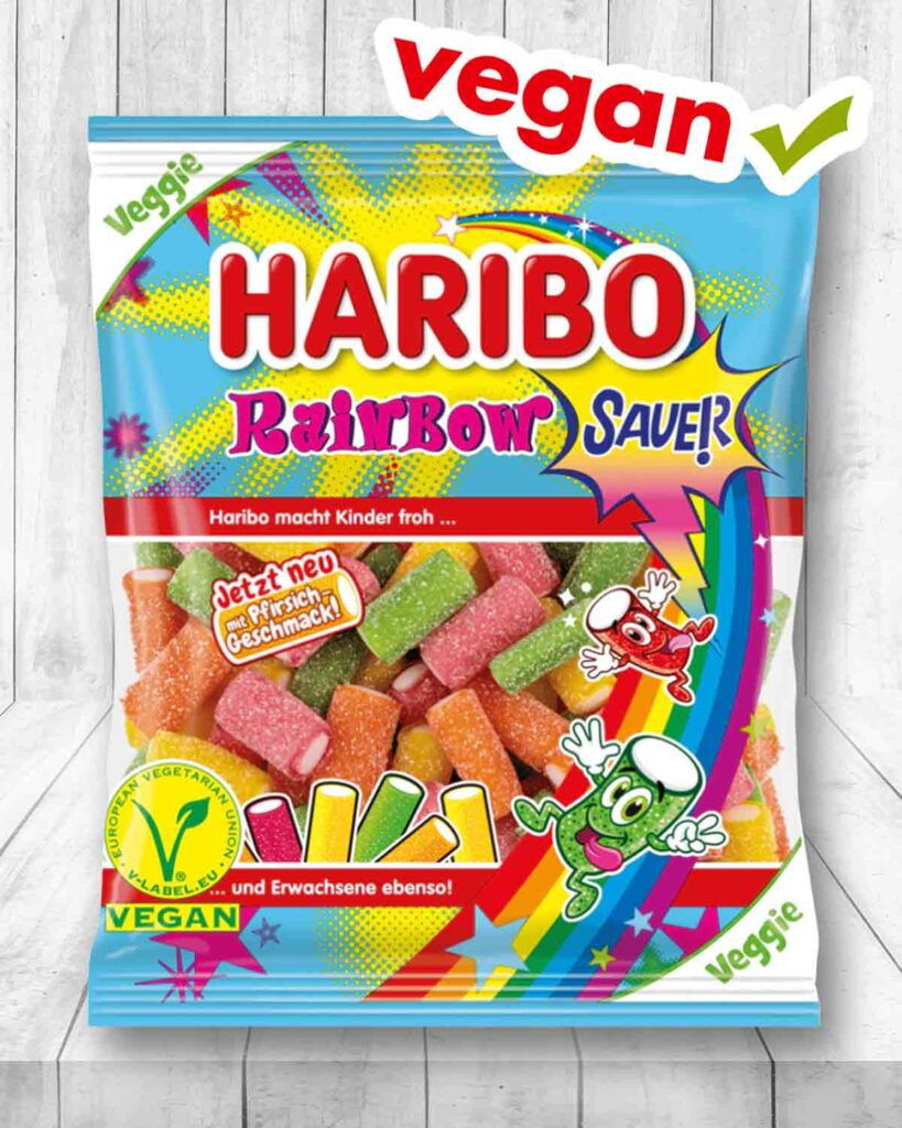 Haribo Rainbow Sauer ist vegan