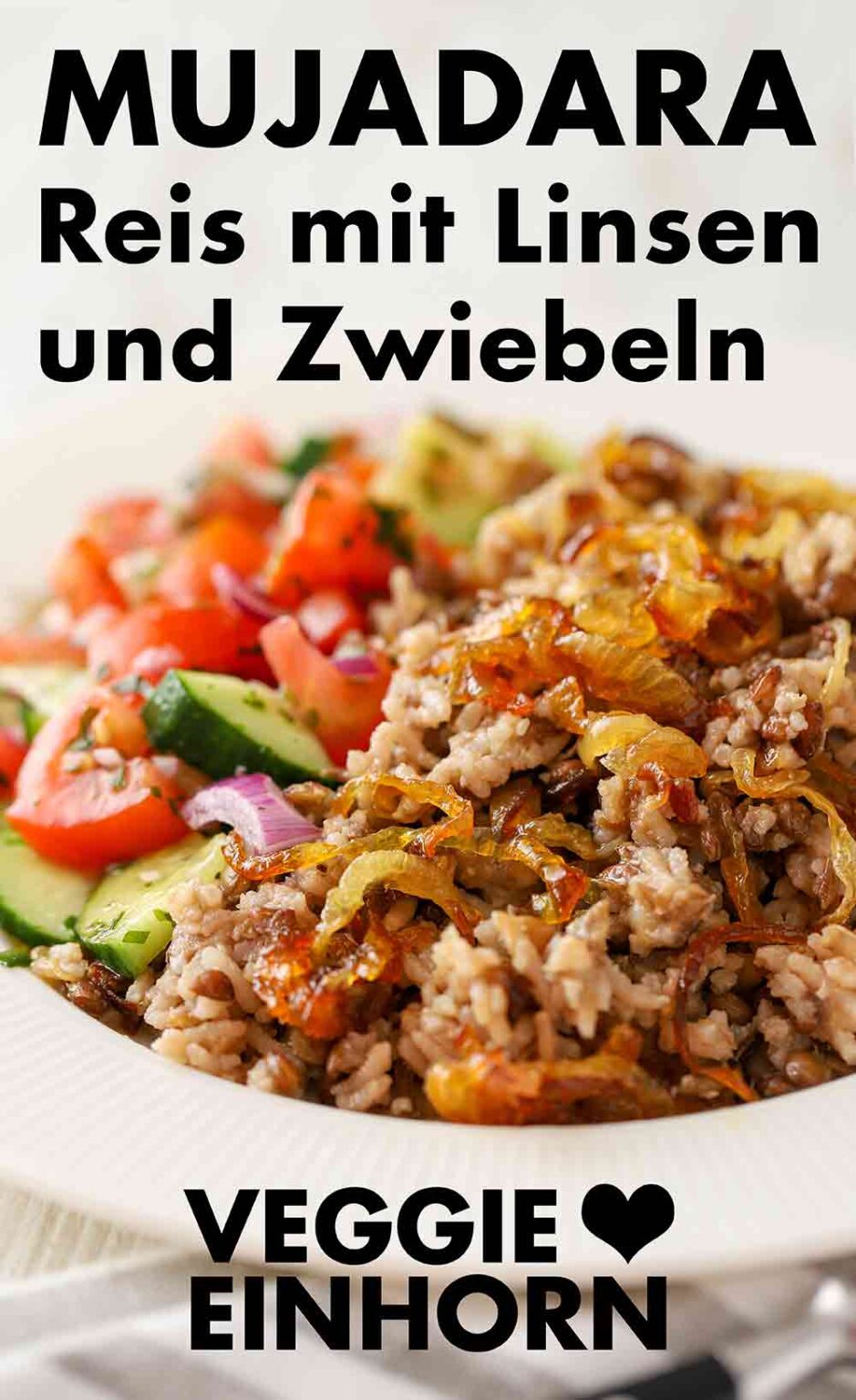 Mujadara - Einfaches Rezept für arabischen Reis mit Linsen