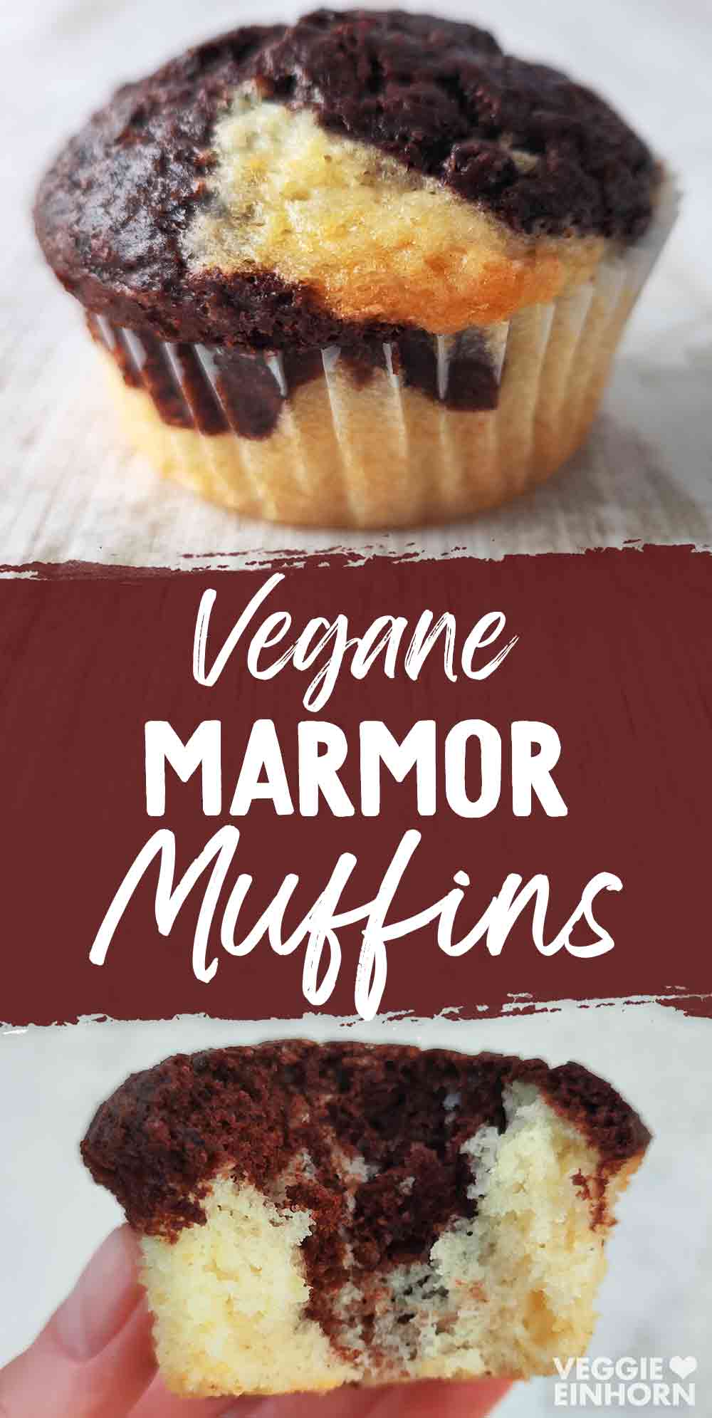Saftige vegane Marmormuffins mit Öl
