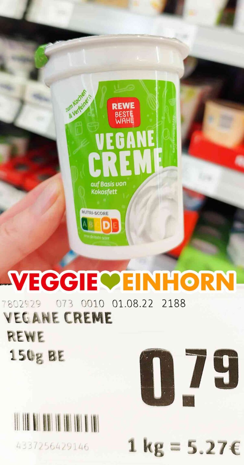 Vegane Crème fraîche von Rewe