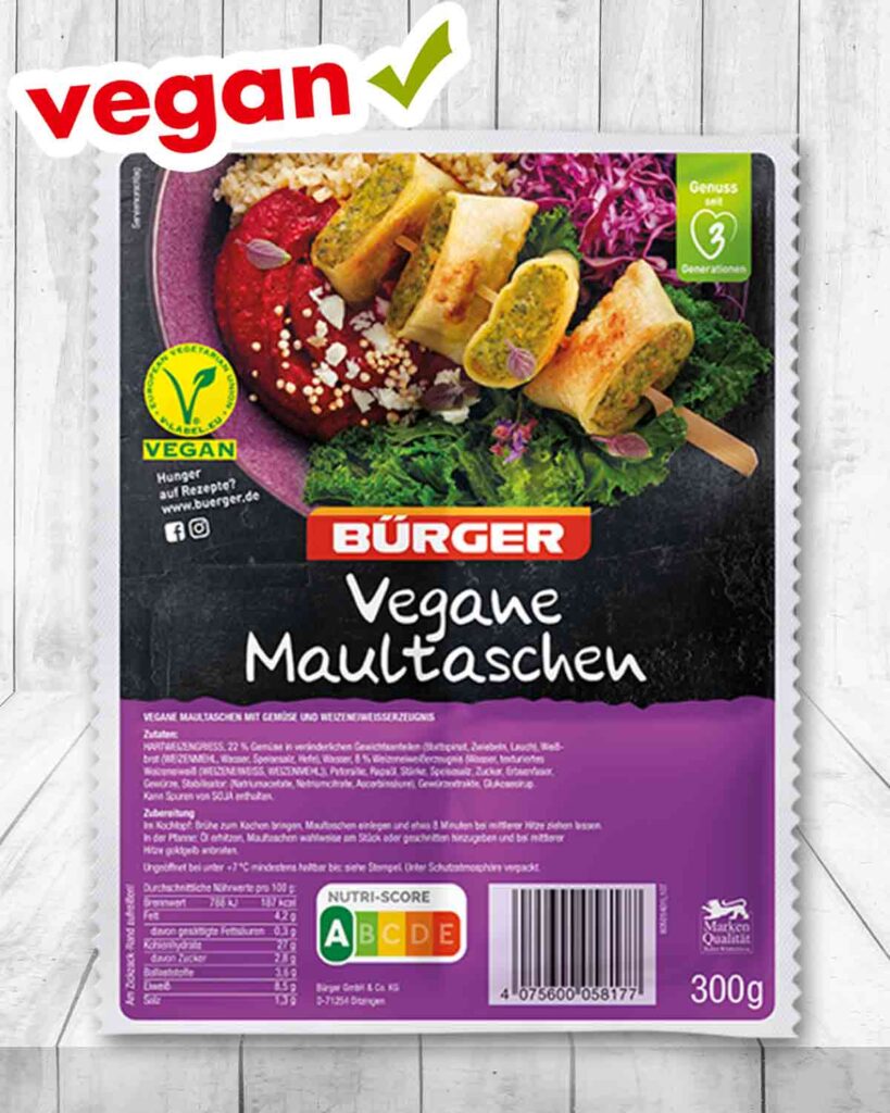 Vegane Maultaschen von Bürger
