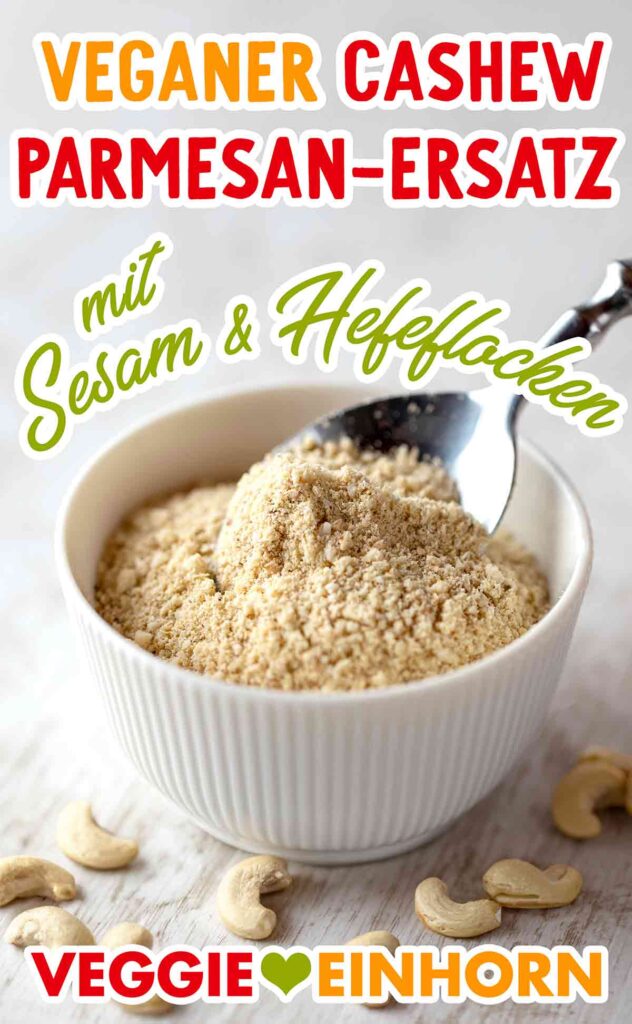 Vegane Parmesan-Alternative aus Cashews, Sesam, Hefeflocken