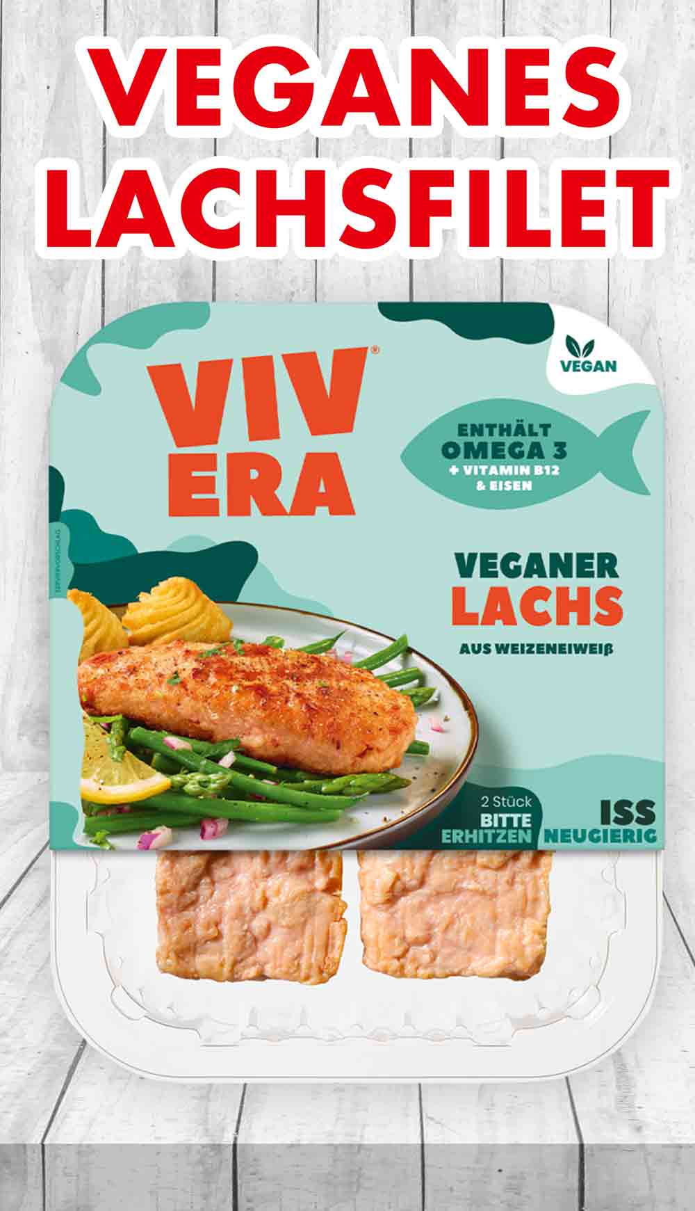 Veganes Lachsfilet von Vivera