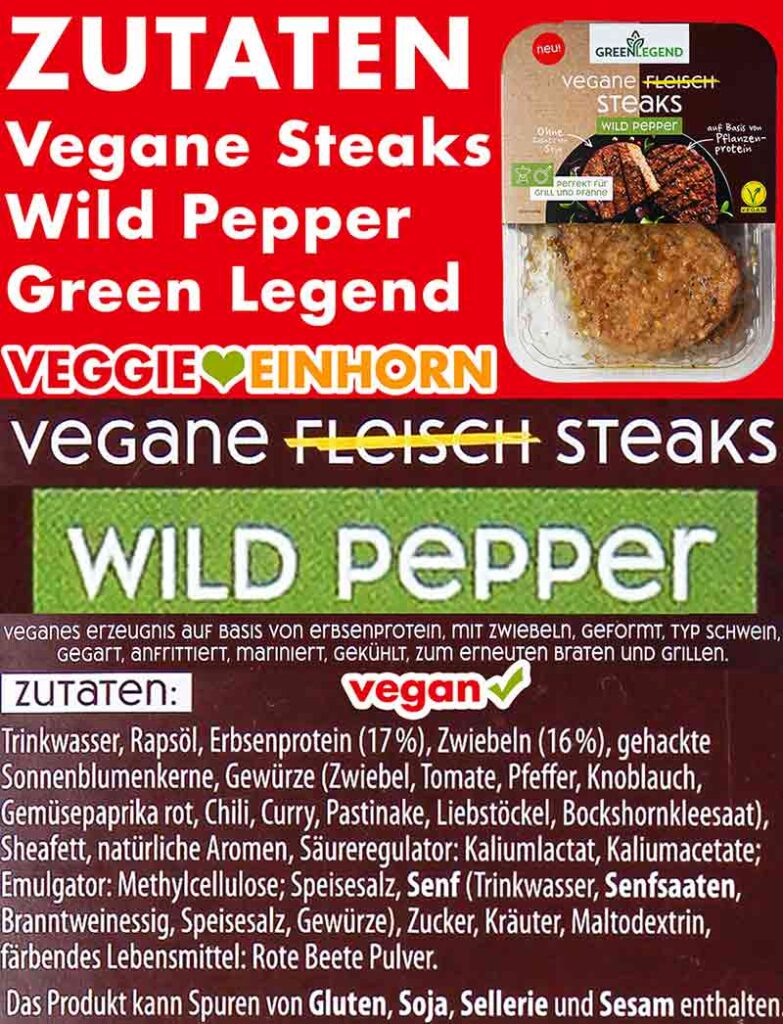 Vegane Steaks von Green Legend